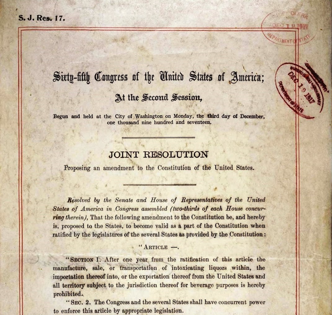 Prohibition in the Federal Courts: A Timeline | Federal Judicial Center